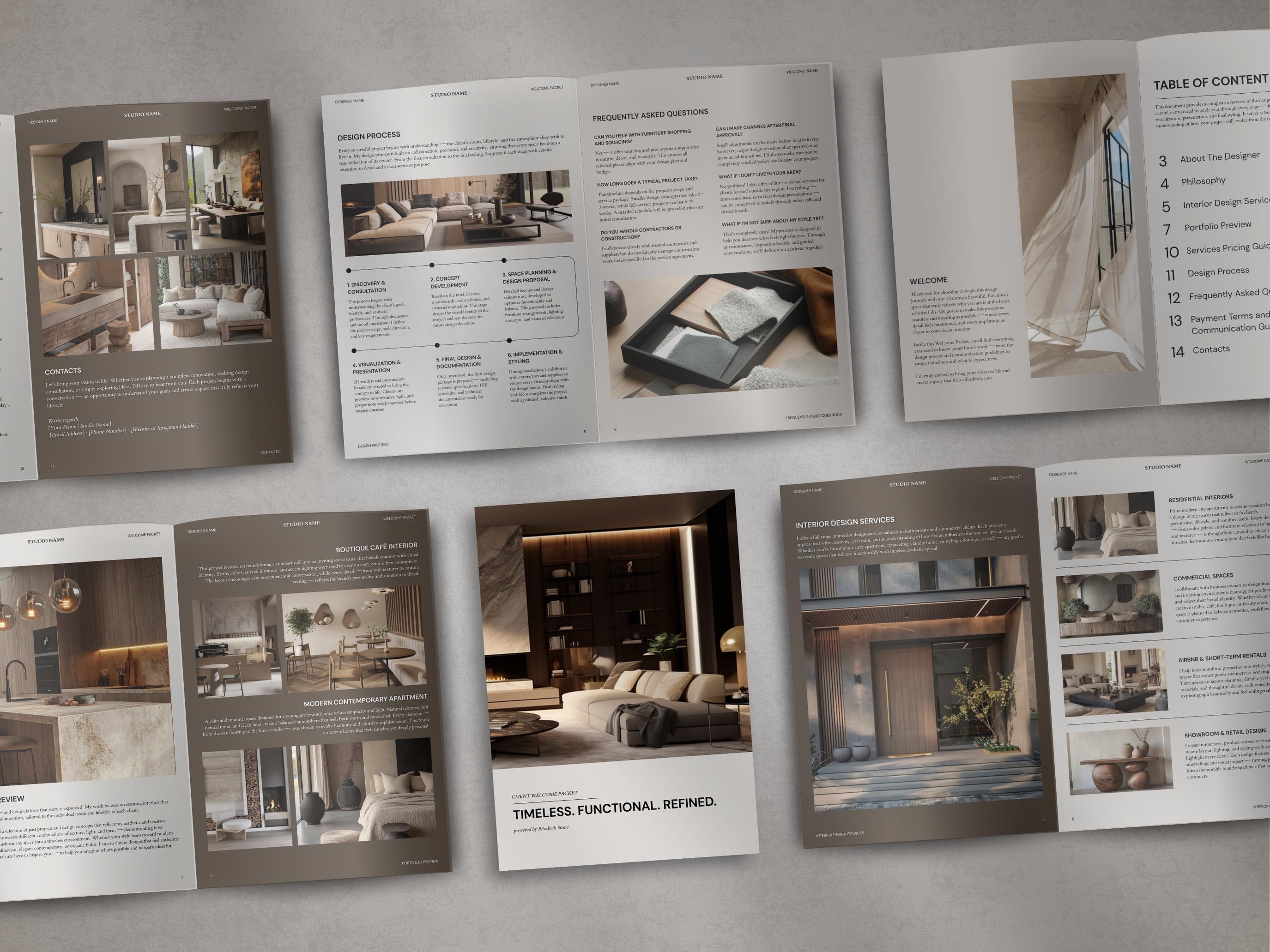 Onboarding New Client Welcome Packet | Architecture & Interior Design ...