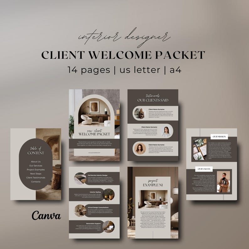 Designer Client Welcome Packet Template, Designer Onboarding ...