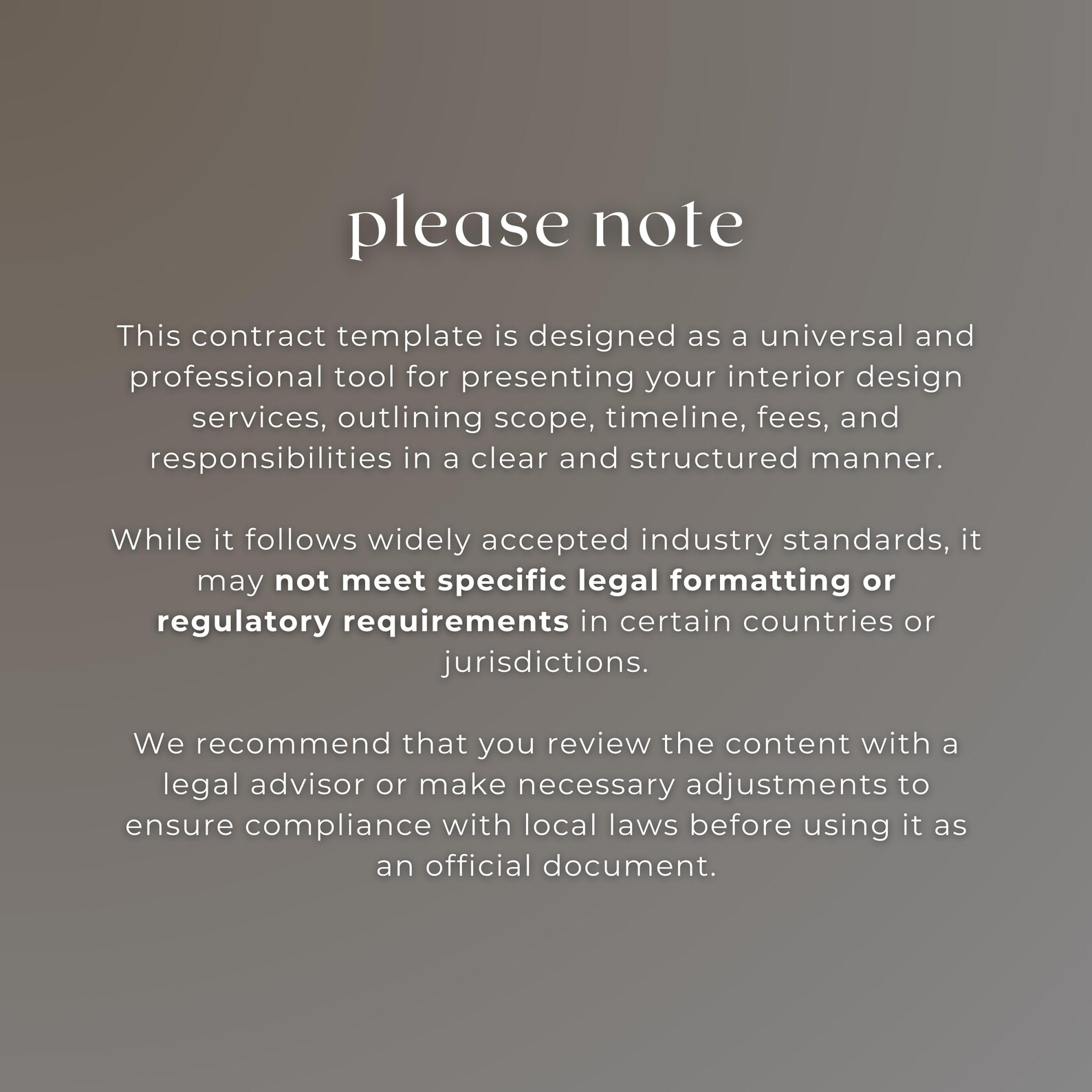 Interior Design Legal Contract Template | Editable Canva Agreement for ...