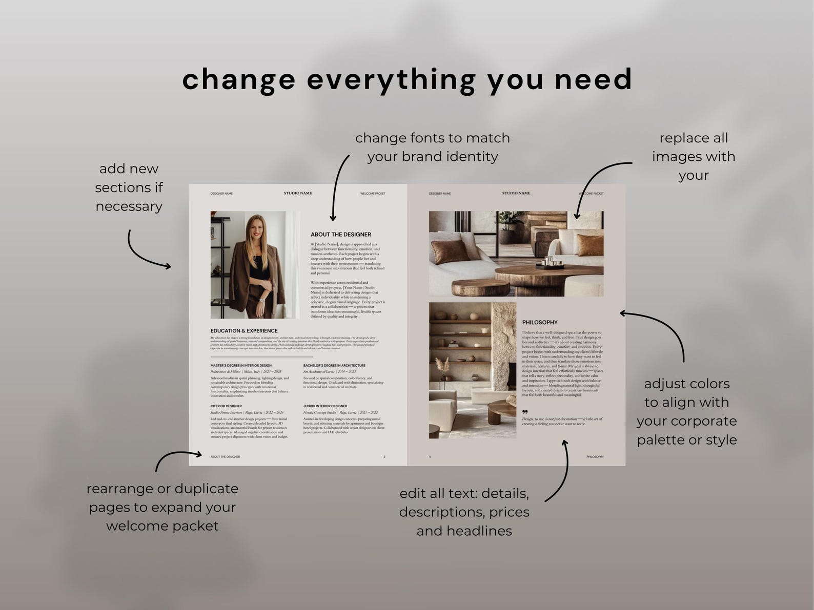 Onboarding New Client Welcome Packet | Architecture & Interior Design ...
