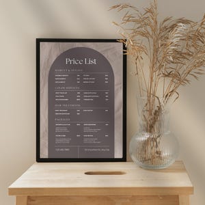 Editable Hair Salon Price List Template | Customizable Canva Template ...