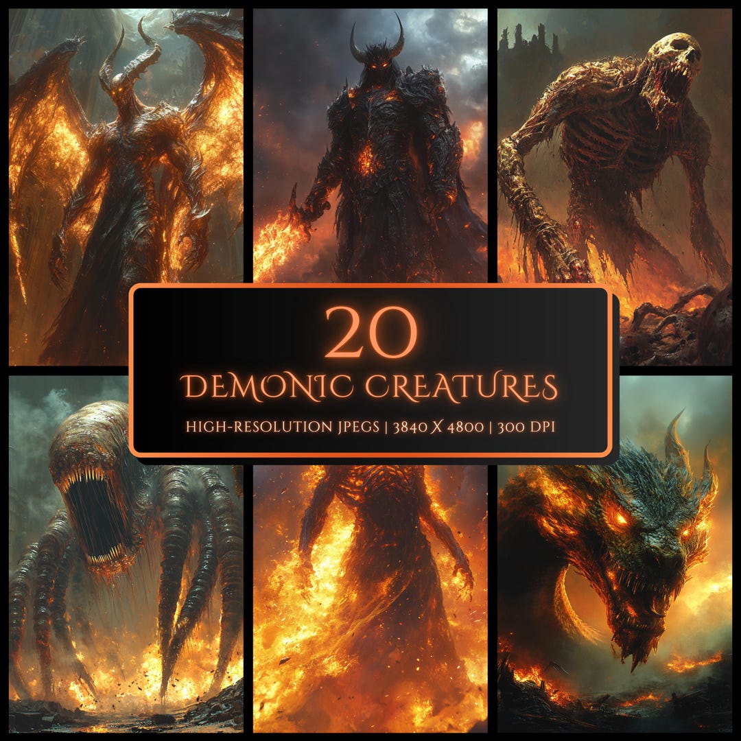 Demonic Creatures - 20 High-resolution Fantasy Art Images (3840x4800 ...