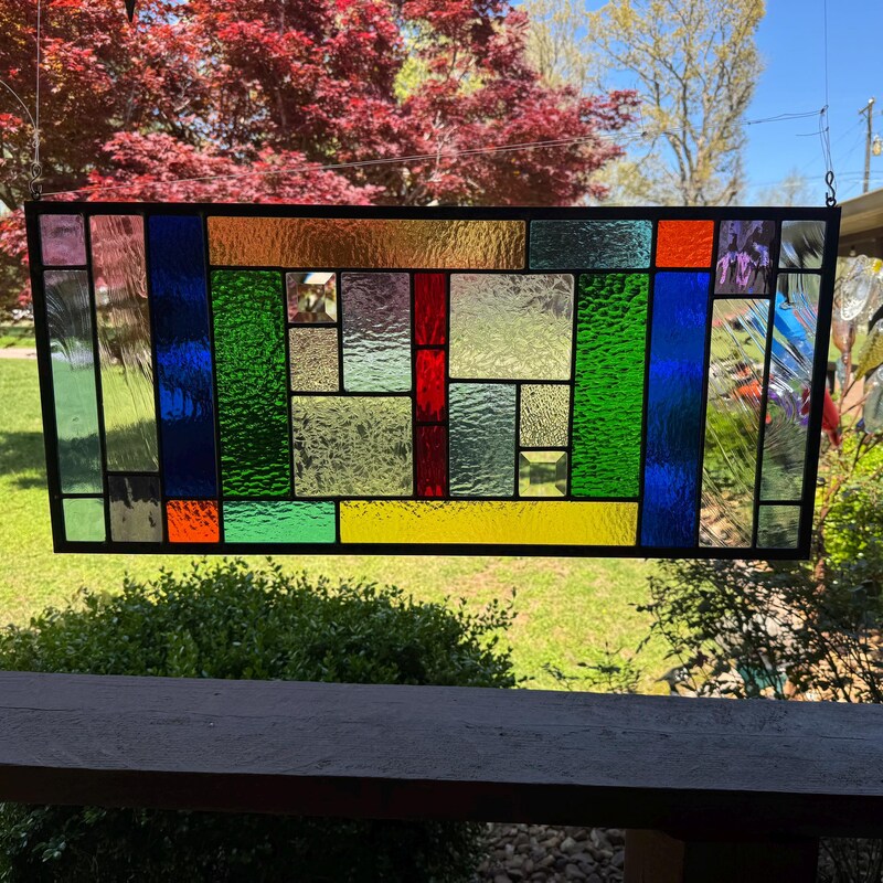 Large Stained Glass Panel - Etsy