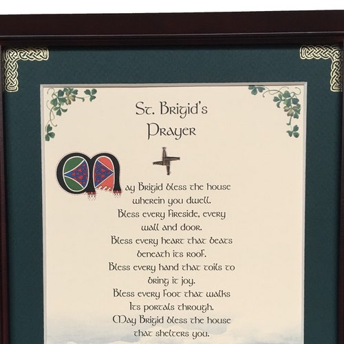 St. Brigid's Prayer Framed Irish Blessing Personalize - Etsy