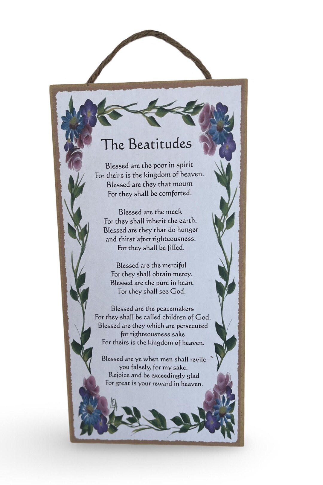 The Beatitudes - 5x10 Inch Hanging Wooden Plaque - Etsy