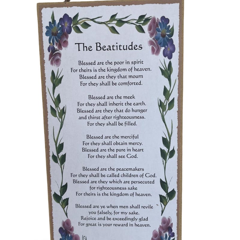 Beatitudes Wall Plaque - Etsy