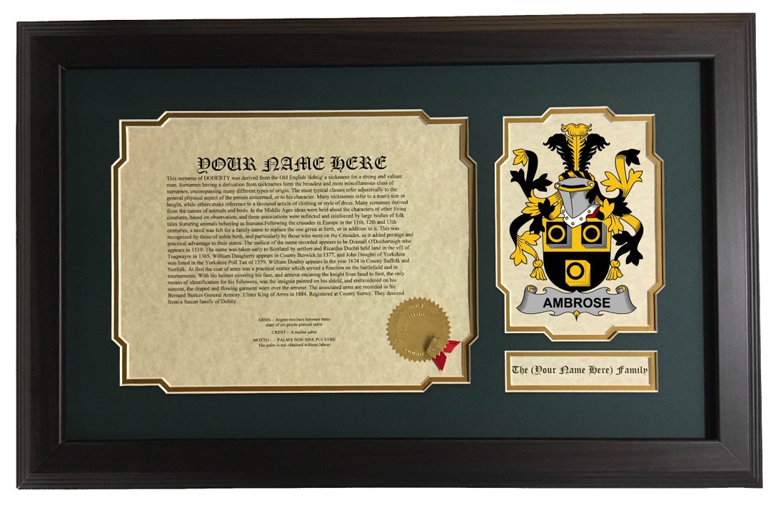 Ambrose Irish Coat of Arms, Last Names, Surnames, Family Names, Crests ...