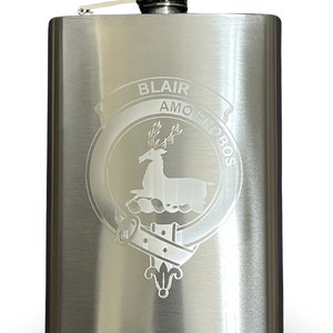 Personalized Flask, Coat of Arms, Scottish Clan Badges, Family Crest ...