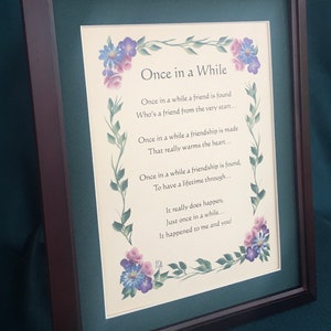 Once in a While, Friends, Friendship Gifts, Friend Gift, Personalizable ...