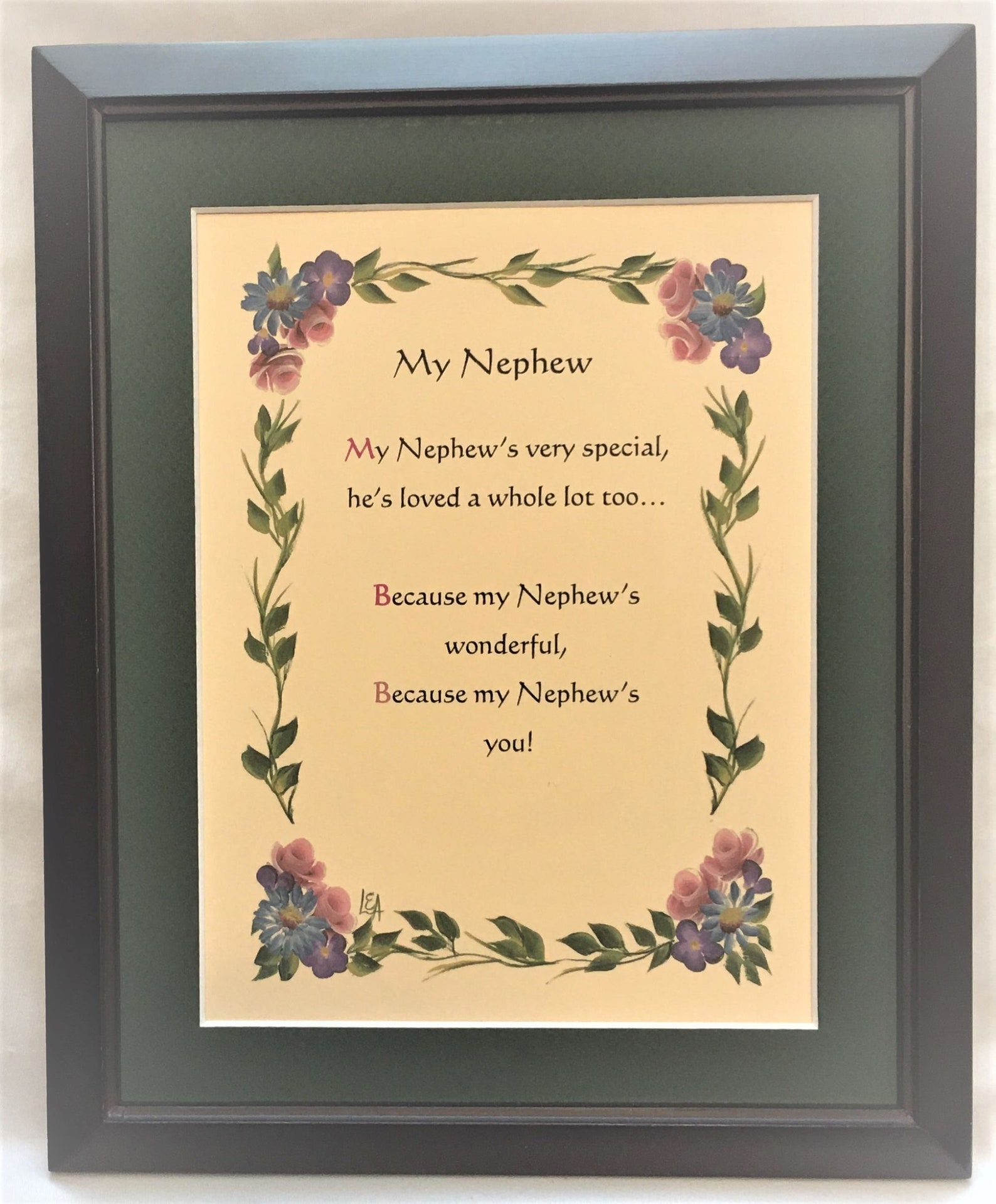 Nephew Poem Nephew Nephew Gift Nephew Gift From Aunt Nephew