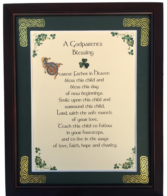 Godparents Personalized Framed Blessing Godparents Poem - Etsy