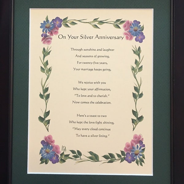 Silver Anniversary - Etsy