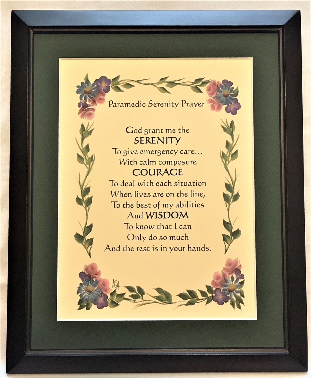 Paramedic Serenity Prayer, Paramedic Gift, Paramedic Frame ...