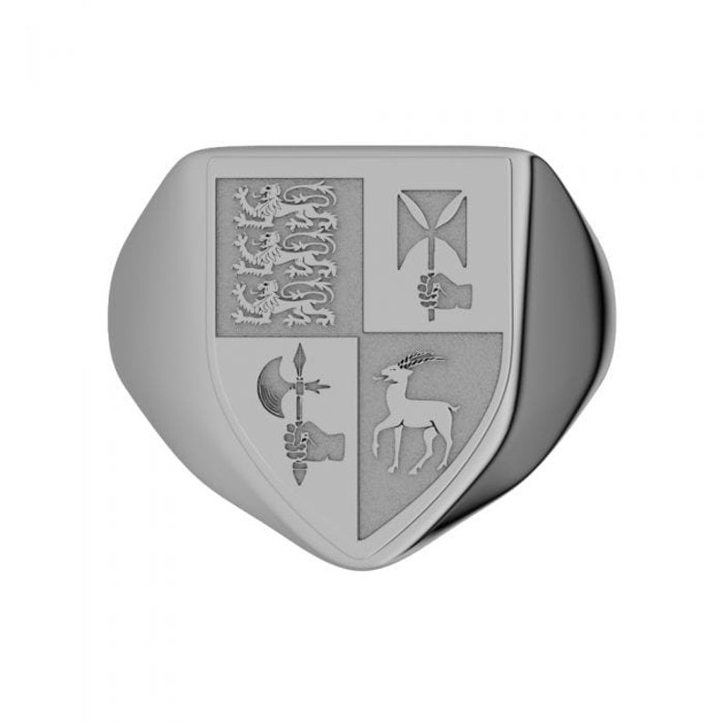 Coat of Arms - Signet Ring – Shield Shape - Etsy