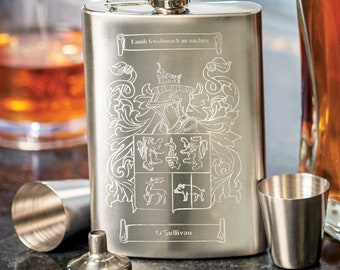 Coat of Arms Flask - Etsy