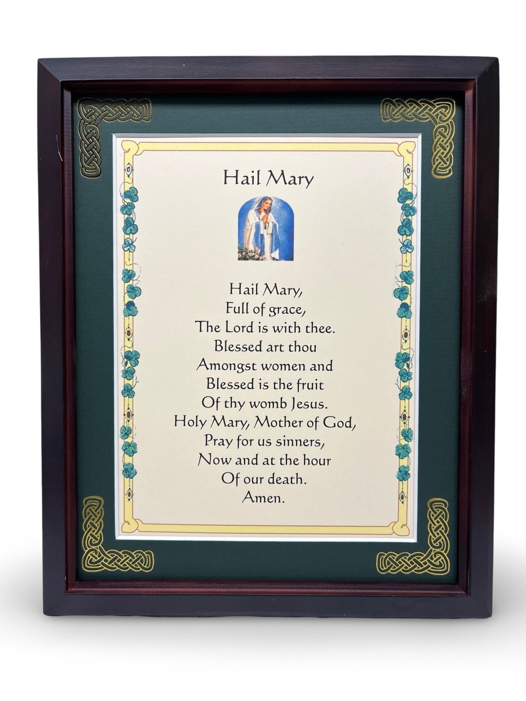 Hail Mary - 8x10 Inch Framed Religious Prayer - Personalize With Names ...
