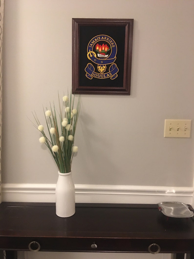 Embroidered Scottish Clan Crest Badge Framed - Last Names, Surnames ...