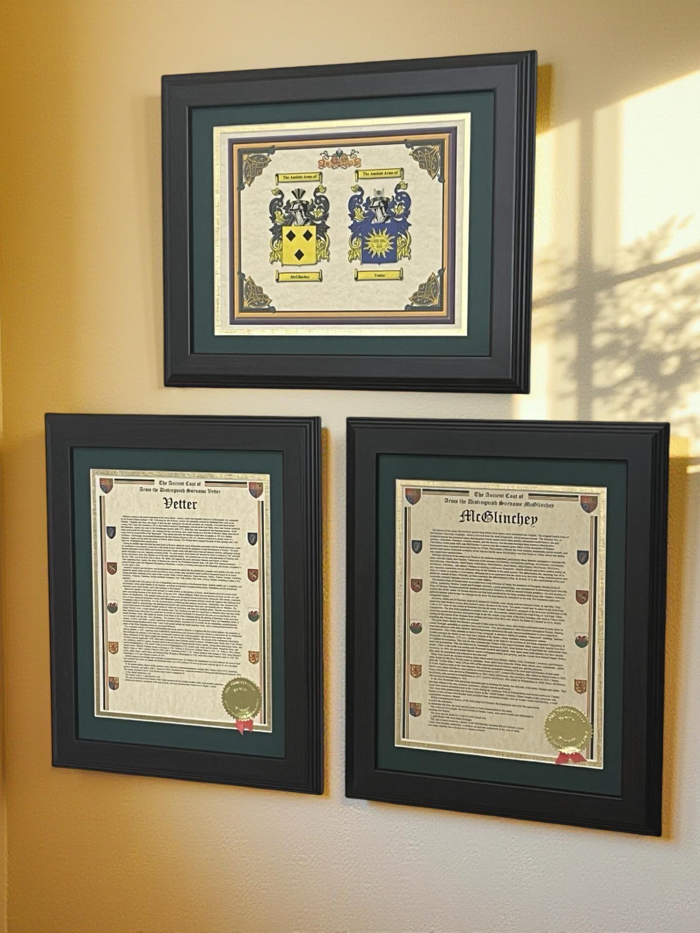 Family Crests, Bride & Groom Gifts, Wedding Gift, Anniversary Gift ...