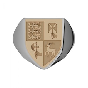 Coat of Arms - Signet Ring – Shield Shape - Etsy