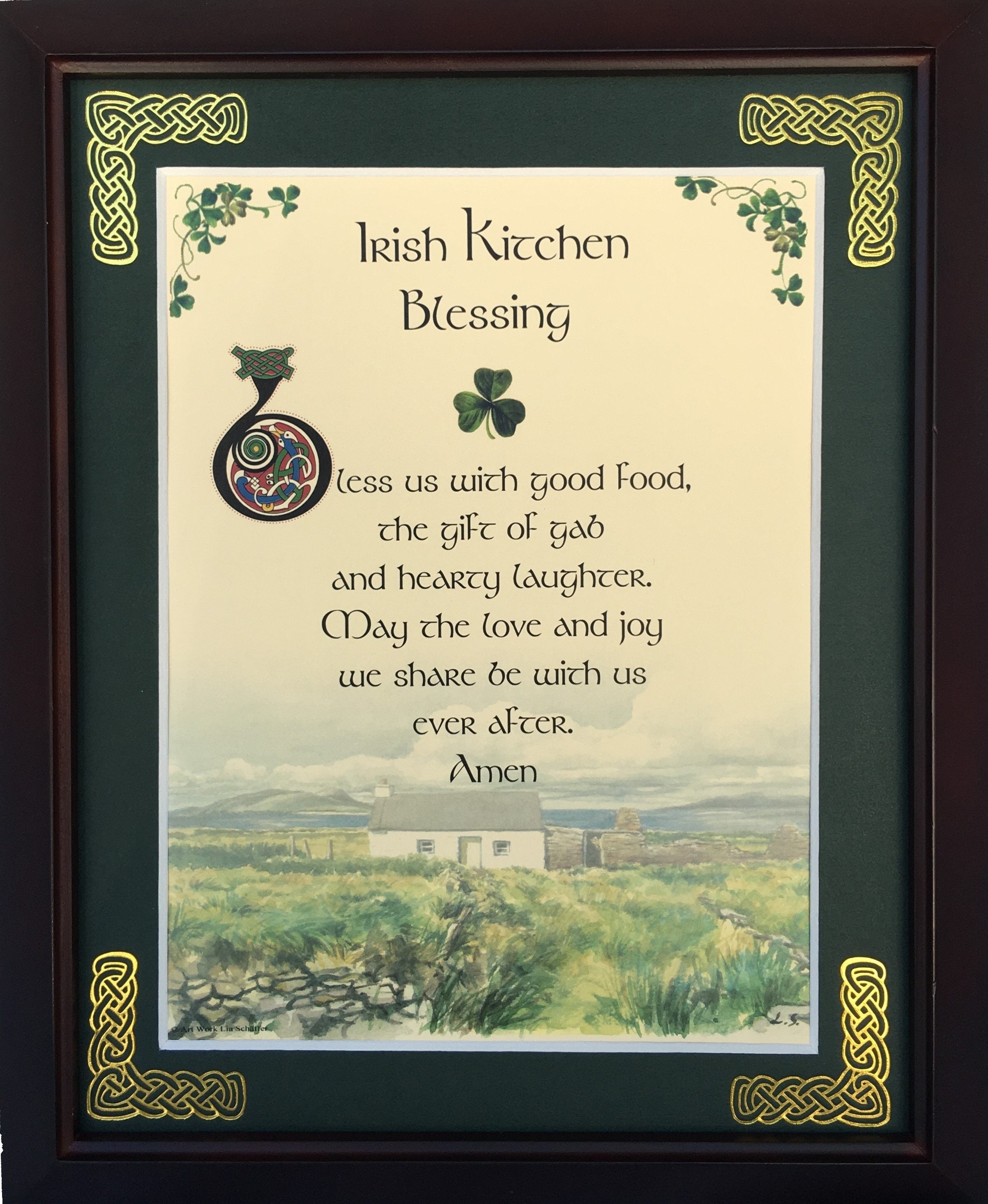 Irish Kitchen Blessing Personalized Framed Blessing, Irish Gifts for ...