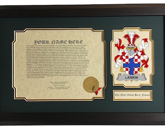 Larkin Family Crest - Etsy
