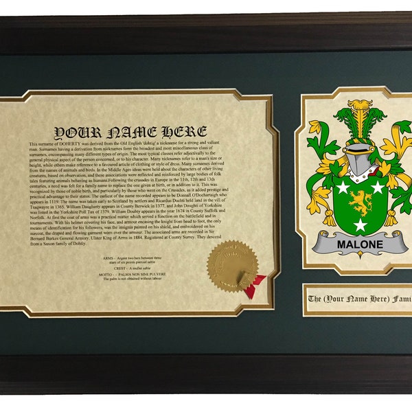 Malone Coat of Arms - Etsy