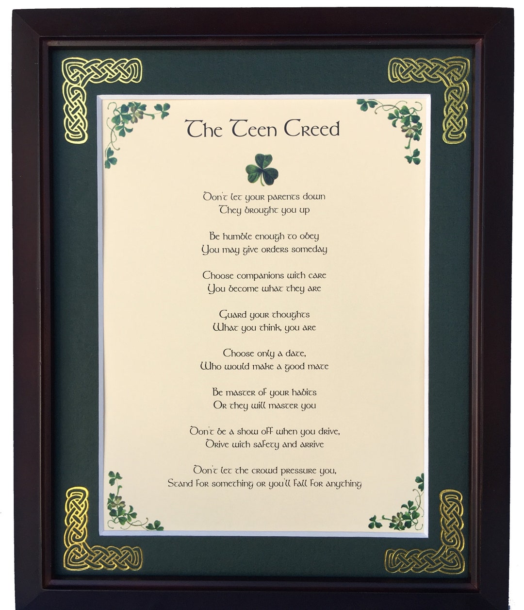 The Teen Creed, Personalized Framed Blessing, - Etsy