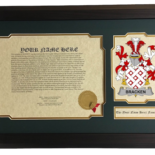 Bracken Family Name - Etsy