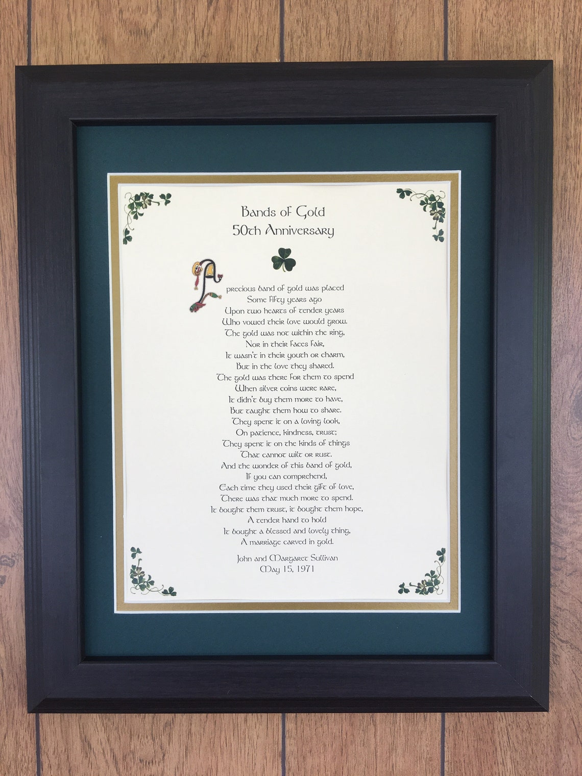 Anniversary 50th Personalized Blessing Framed Anniversary 50 - Etsy