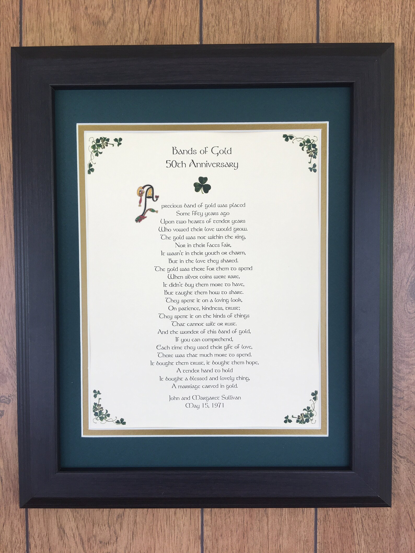 Anniversary 50th, Personalized Blessing Framed, Anniversary 50 ...