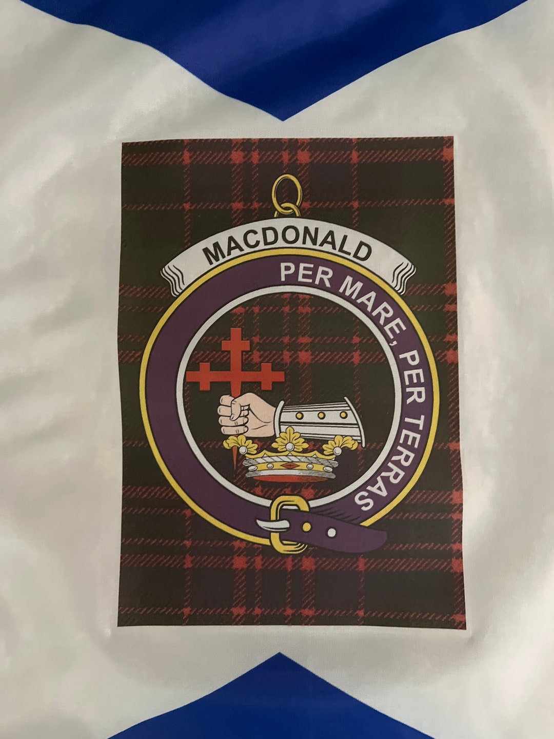 Scottish Flag With Clan Crest, All Clans Available - Etsy