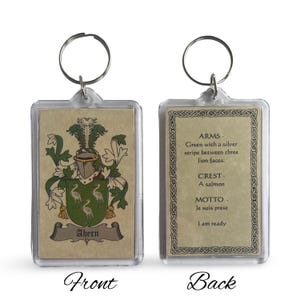 Coat of Arms Key Chain, Family Crest, ALL NATIONALITIES AVAILABLE - Etsy