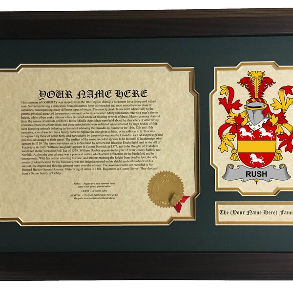 Rush Coat of Arms - Etsy