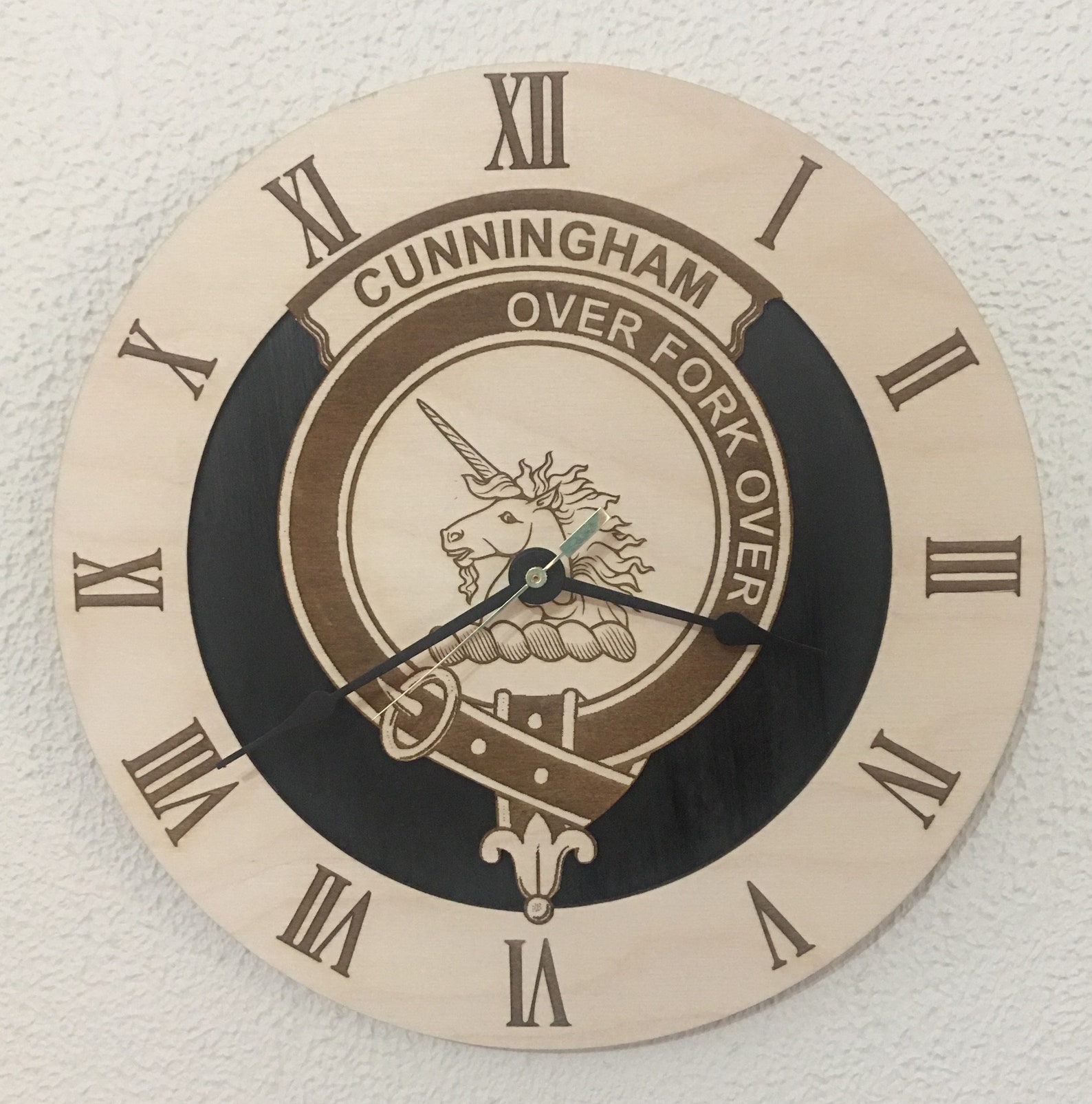 Clan Badge Clan Clock Plaque Clan Crest Scottish Clans | Etsy