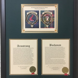 Dewar Clan Crest Badge and History Framed - Etsy