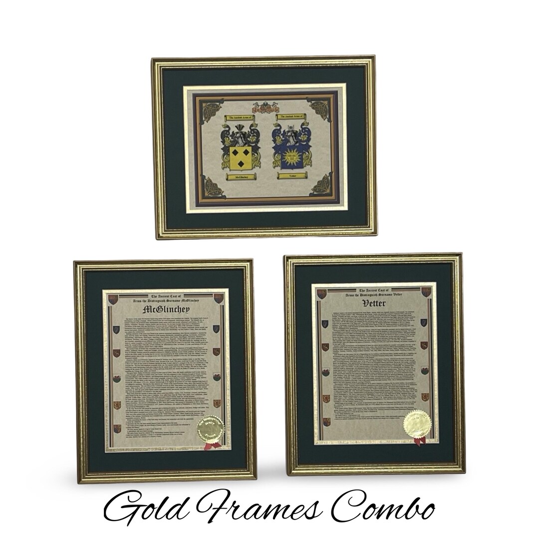 Family Crests, Bride & Groom Gifts, Wedding Gift, Anniversary Gift ...