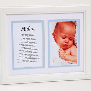 First Name Origin and Meaning Print Framed and Matted Any Name ...