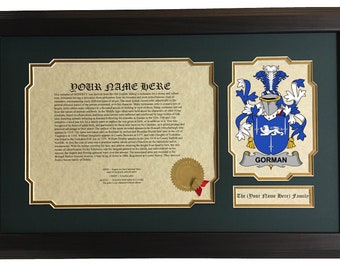 Coat of Arms Gorman - Etsy