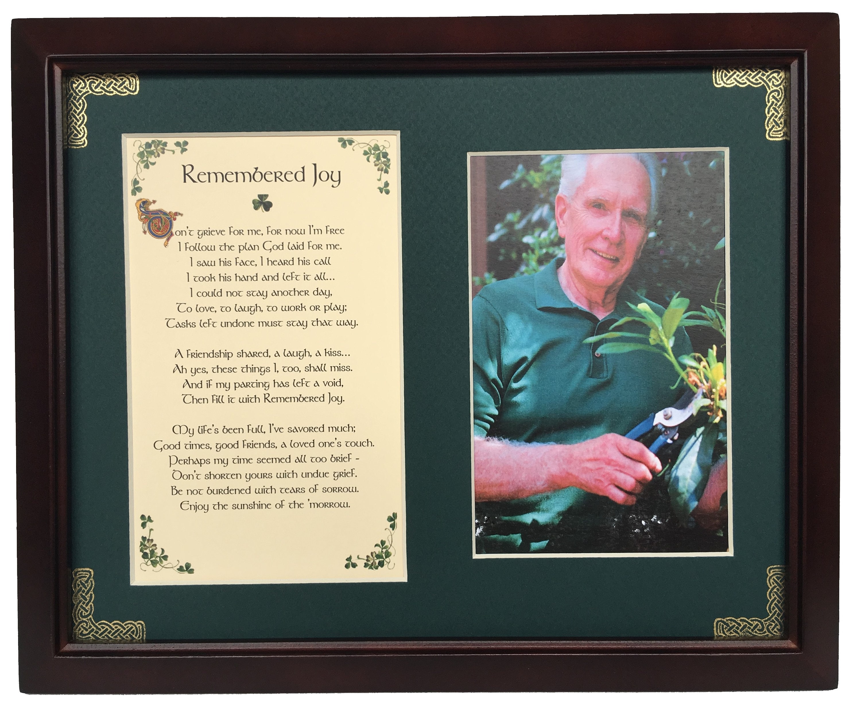 In Memory Remembered Joy Framed Blessing Personalize With | Etsy