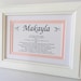 First Name Origin and Meaning Print Framed and Matted Any Name ...