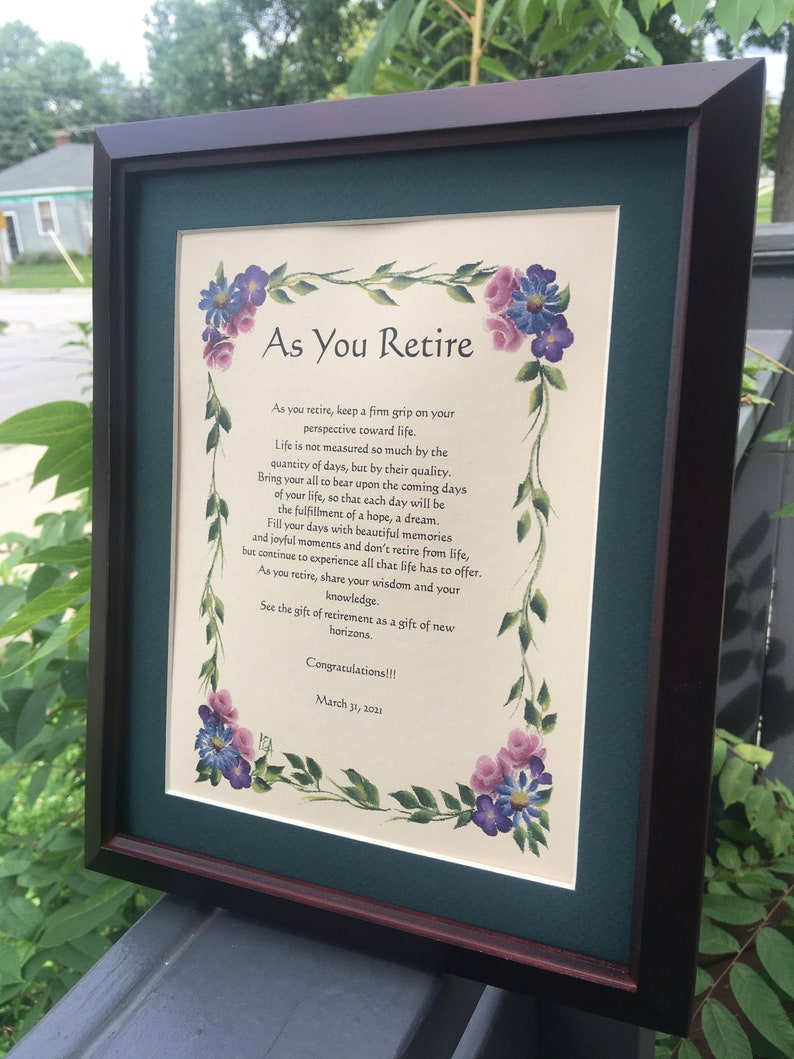Retirement Blessing Retirement Poem Retirement Prayer - Etsy