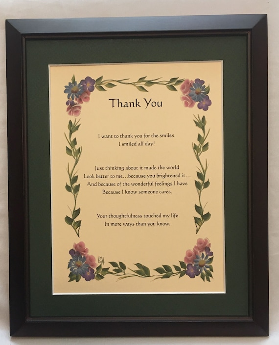 Thank You Inspirational Poems Inspirational Gifts Religious - Etsy