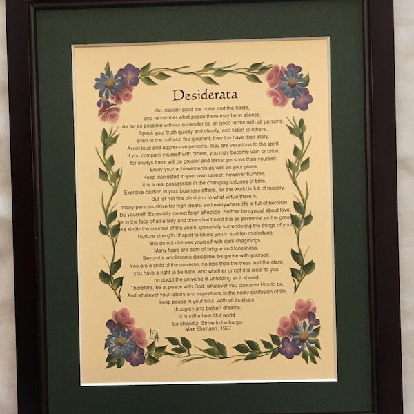 Desiderata - Etsy