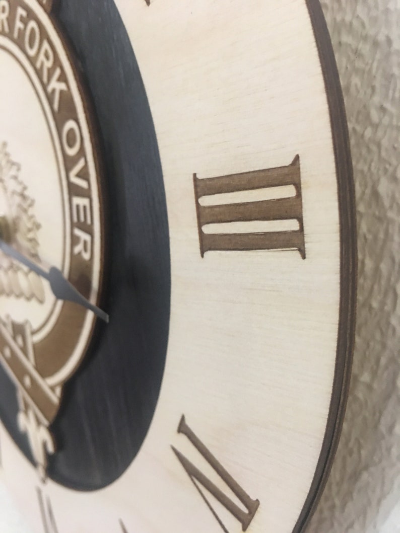 Clan Badge Clan Clock Plaque Clan Crest Scottish Clans | Etsy