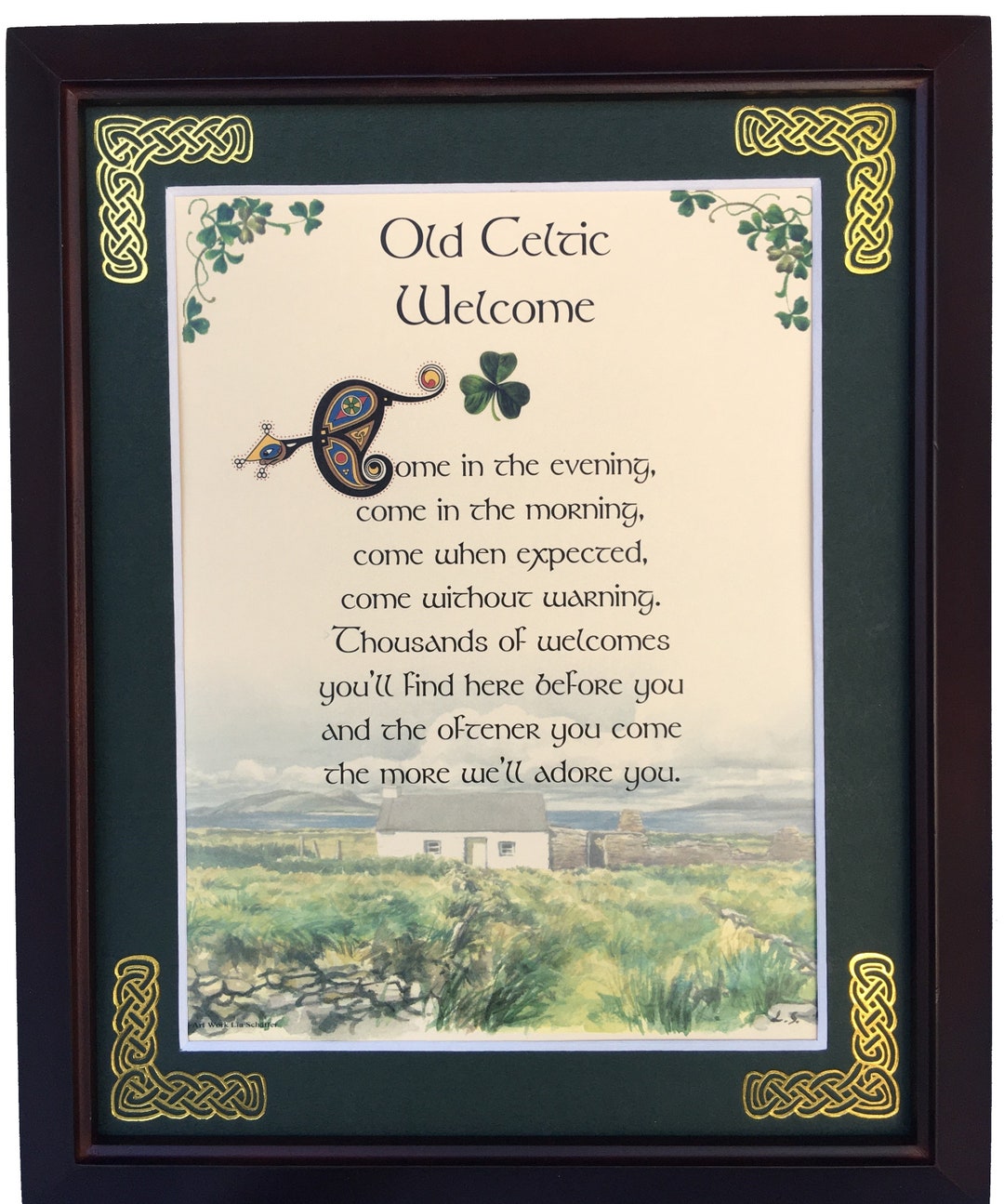 Old Celtic Welcome, Personalized Framed Blessing, Celtic Blessing ...