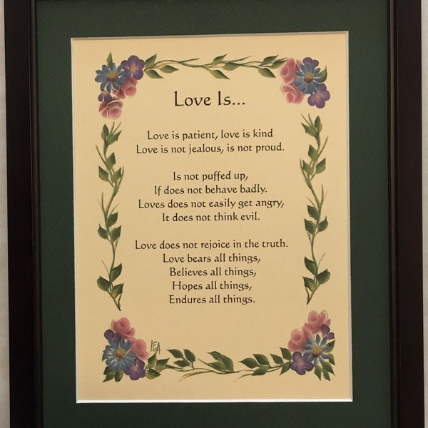 Love is Patient Poem - Etsy