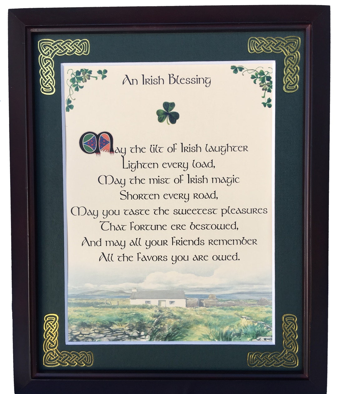 May the Lilt of Irish Laughter Lighten Every Load - Framed Irish ...
