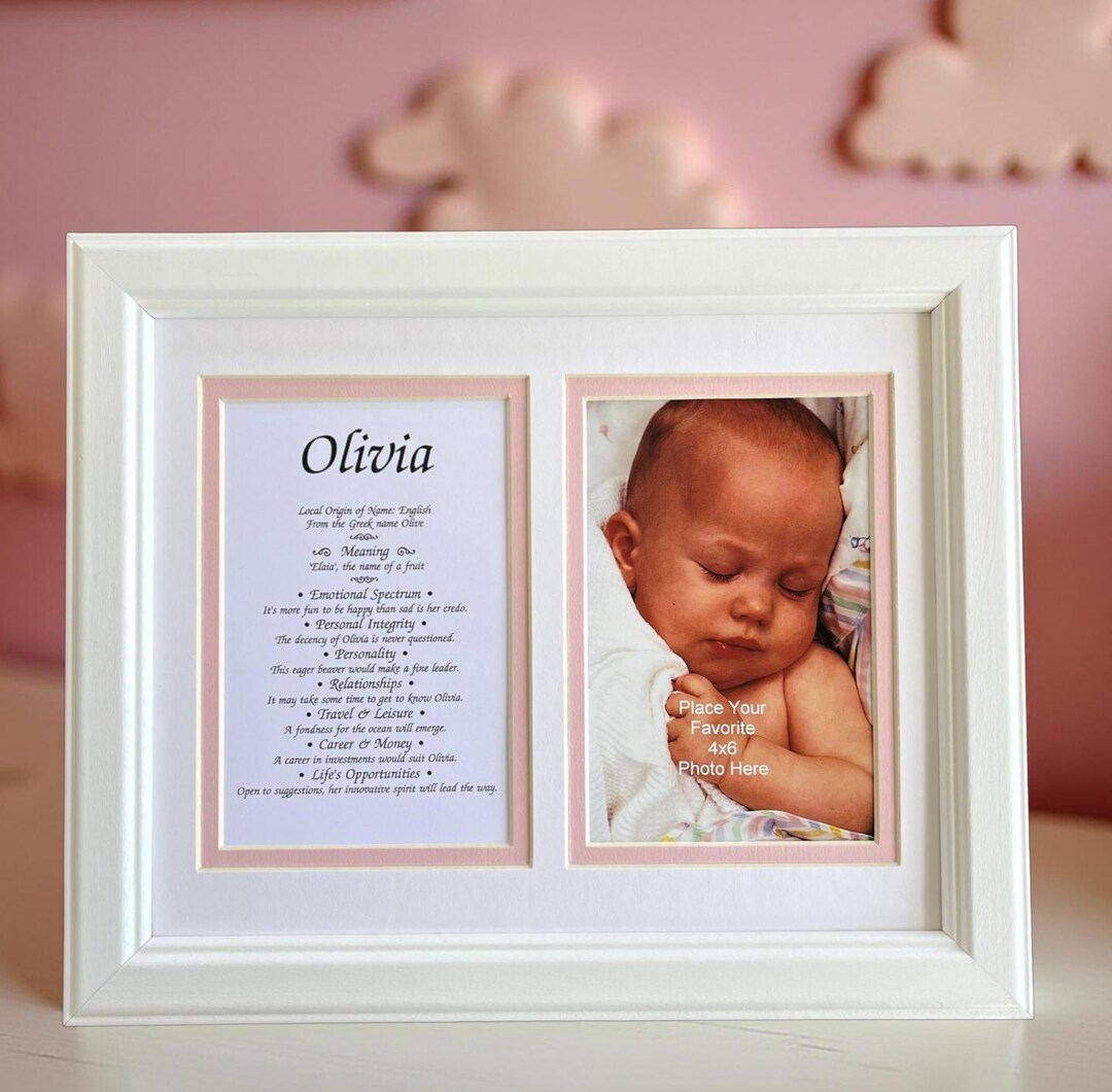 First Name Origin and Meaning Print Framed and Matted Any Name ...