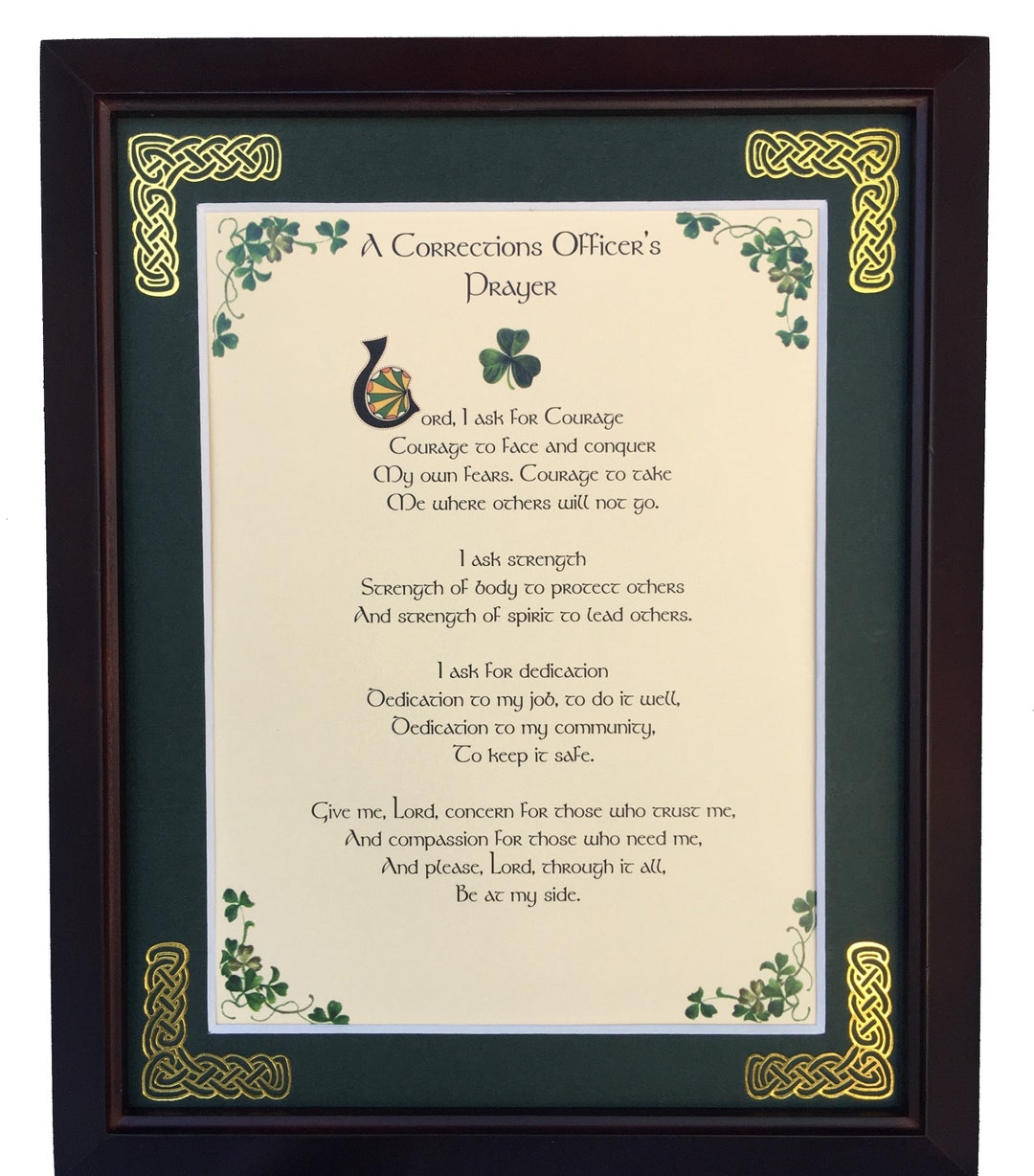 Correction Officer, Personalized Blessing Framed, Correction Officer ...
