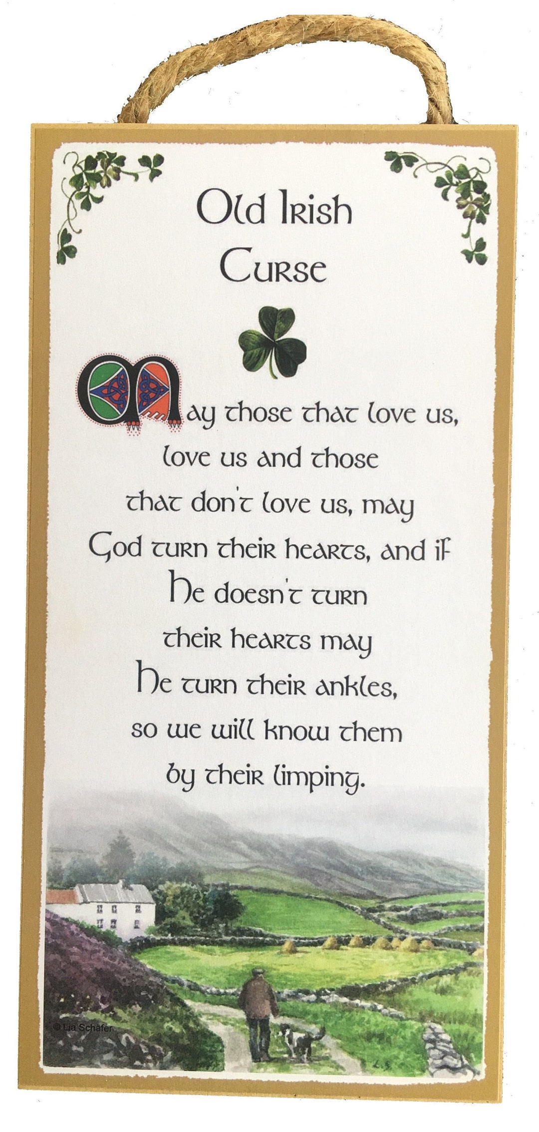 Old Irish Curse - Irish Poem - 5x10 Inch Hanging Wooden Plaque - Etsy